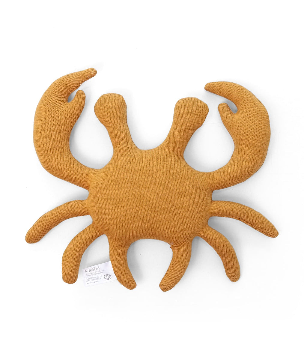 Crabby Cotton Knitted Stuffed Soft Toy (Mustard)