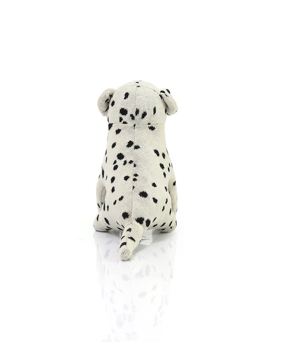 Goofy Dog Cotton Knitted Stuffed Soft Toy (Natural & Black) – Tbs.studio