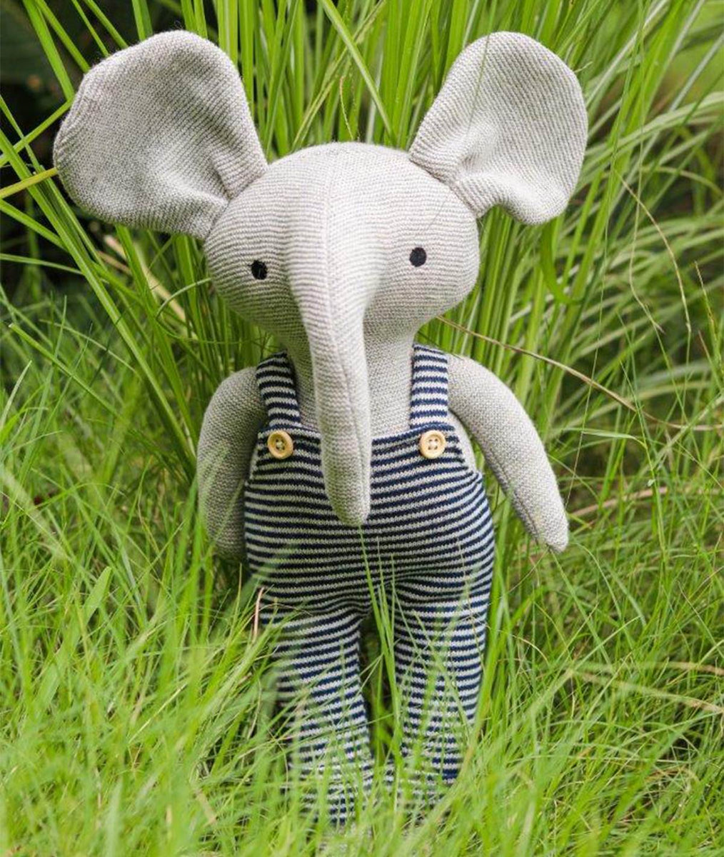 Cute Hulk Vanilla Grey Color Cotton Knitted Stuffed / Plush / Soft Toy